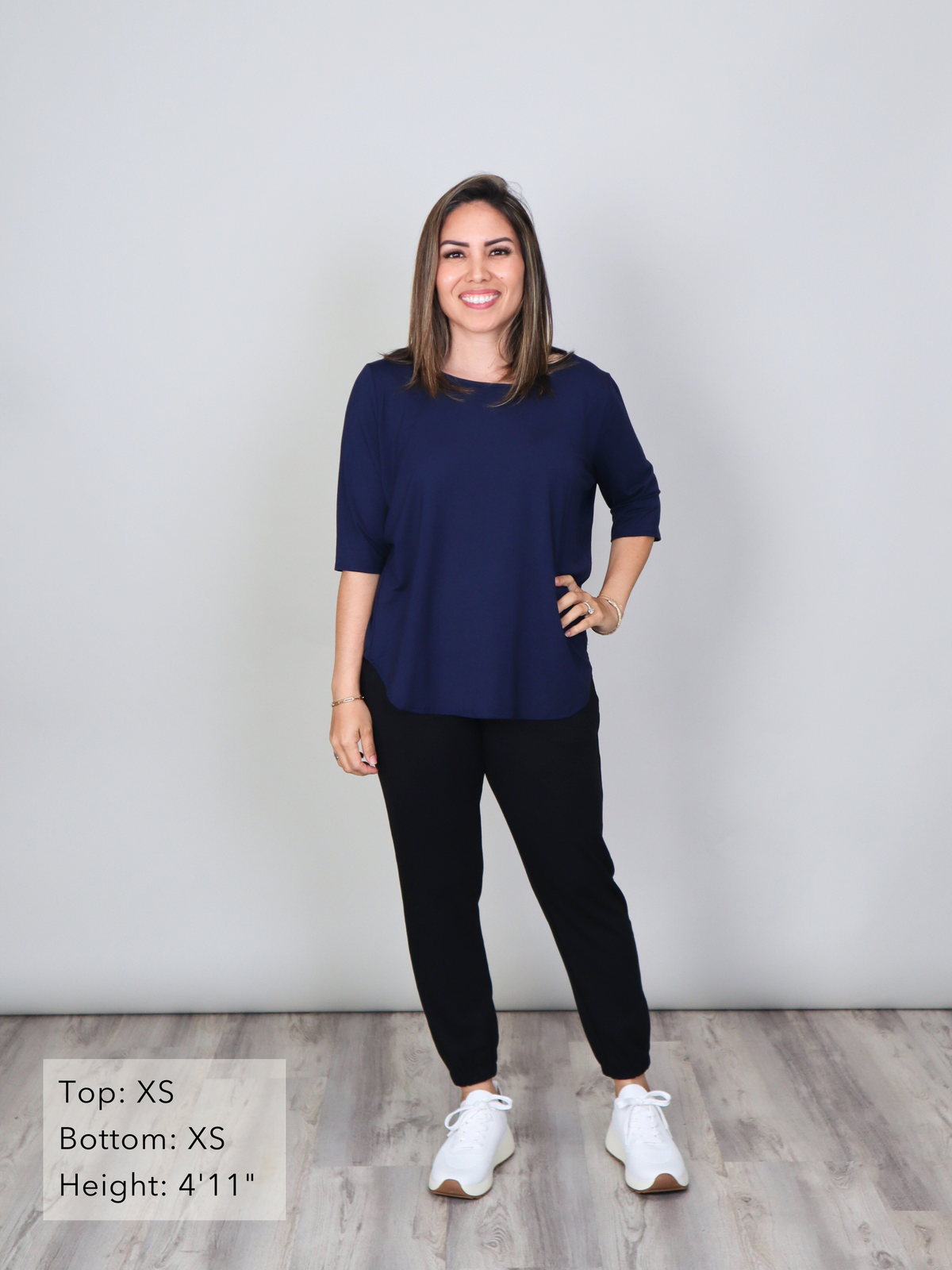 Hannah Top - Midnight Soft Ponte | Allison Izu