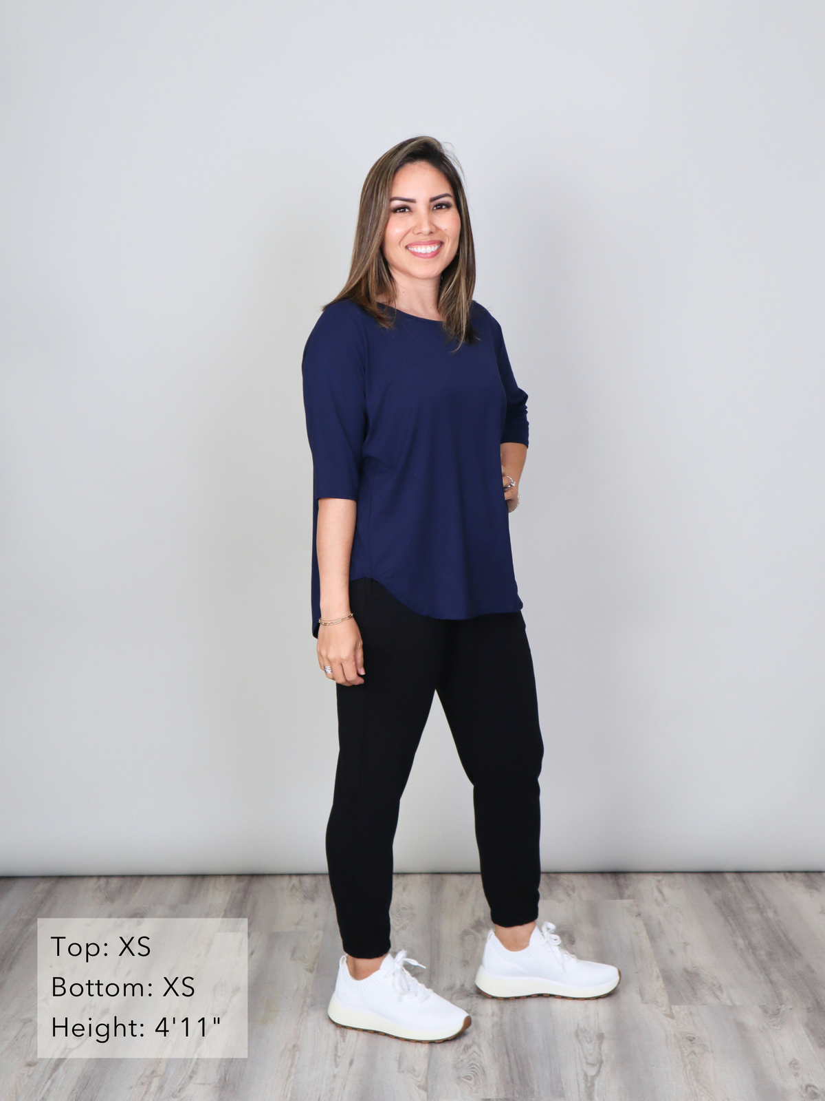 Hannah Top - Midnight Soft Ponte | Allison Izu