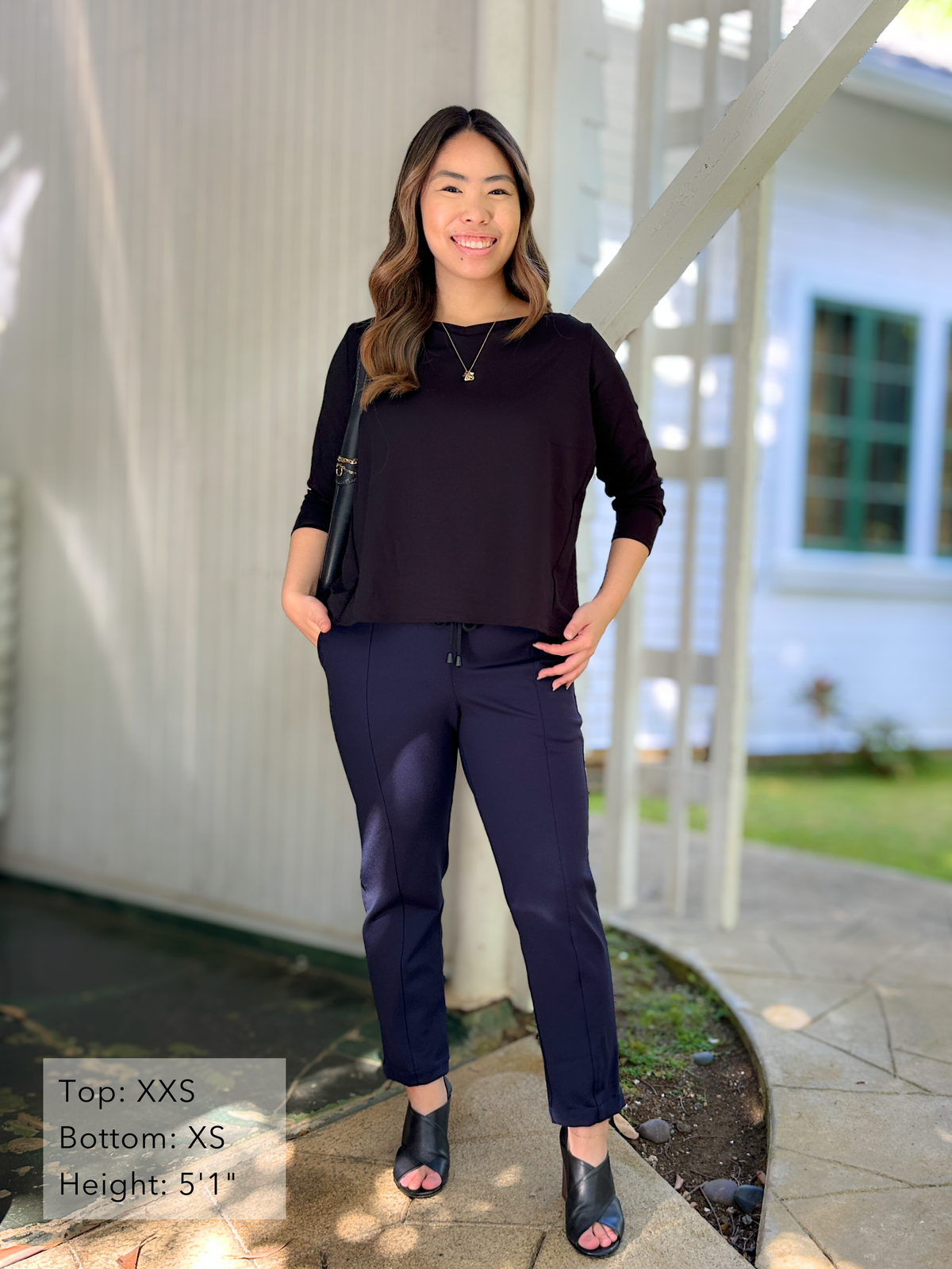 Brooklyn Pant - Navy Double Knit | Allison Izu
