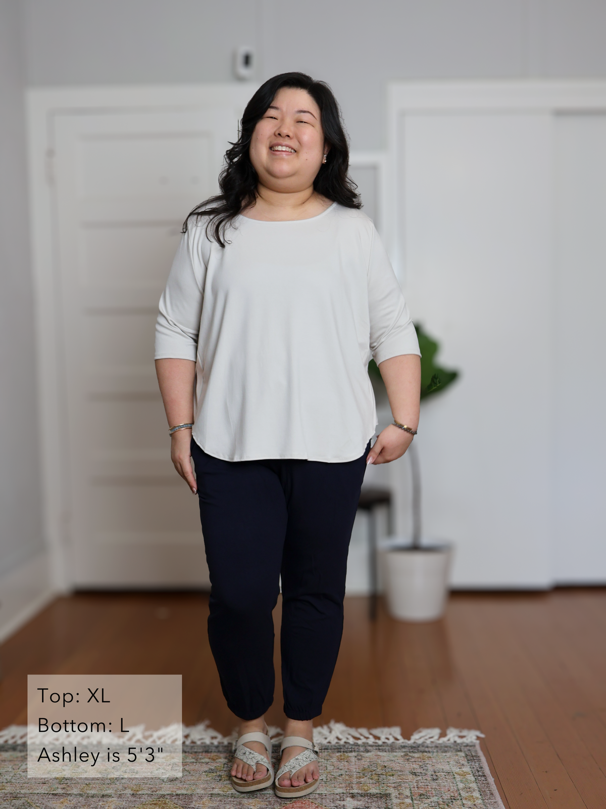 Hannah Top - Sand Soft Ponte | Allison Izu