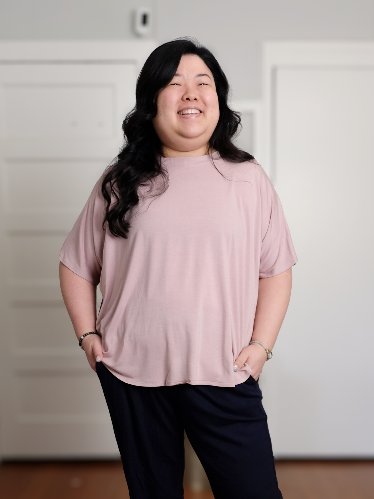 Dayna Top - Rose Dust Rayon Jersey | Allison Izu