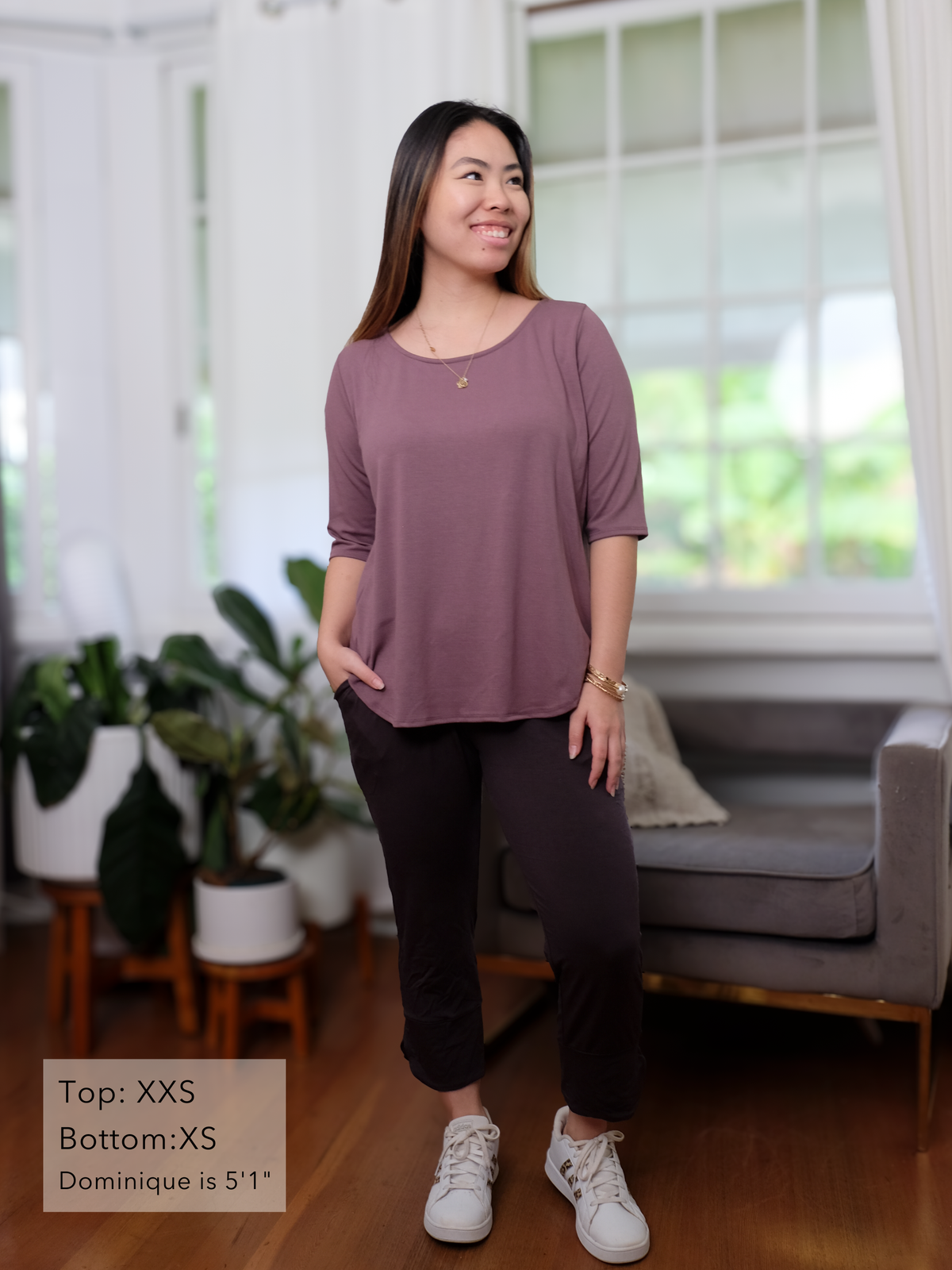 Hannah Top - Wisteria Soft Ponte | Allison Izu